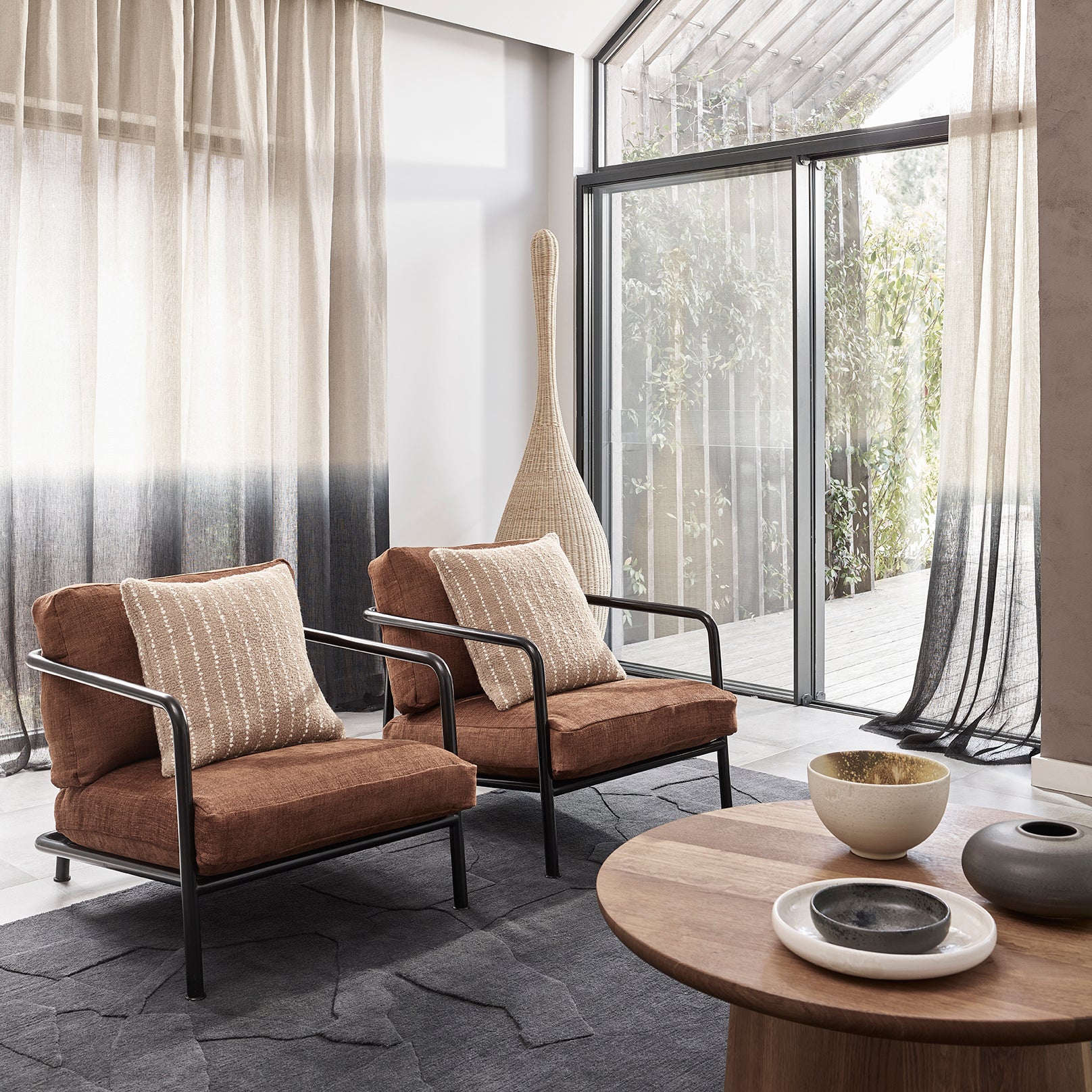 Ombre Linen Sheer Fabric - Rosemary Hallgarten